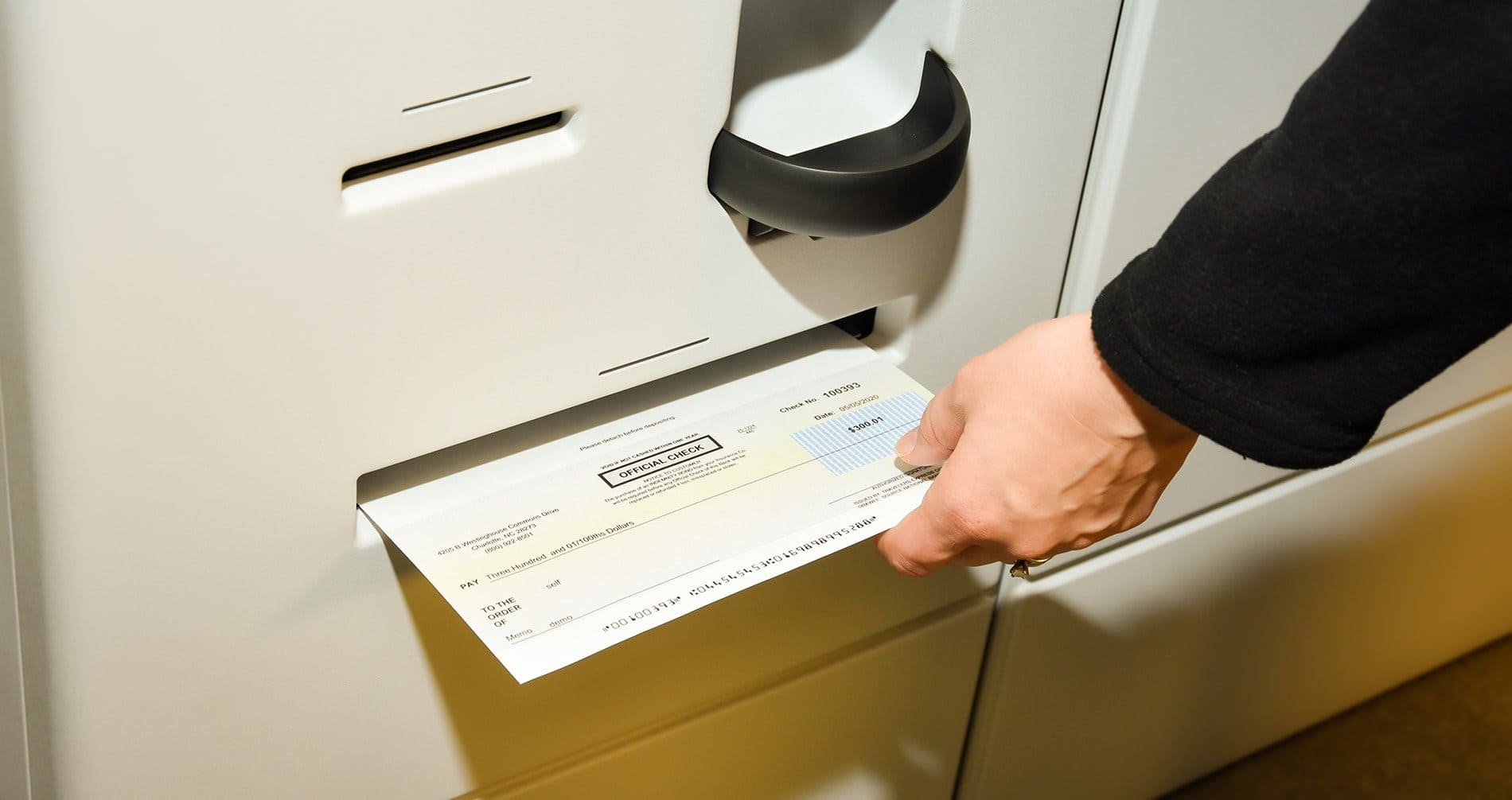 Print Temporary Checks with the Personal Teller Machine